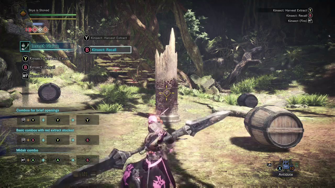 Monster hunter world insect Glaive buffs tutorial - YouTube