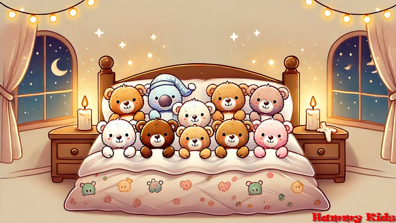 Ten In a Bed Teddy Bears Nursery Rhyme Hammy Kids - YouTube