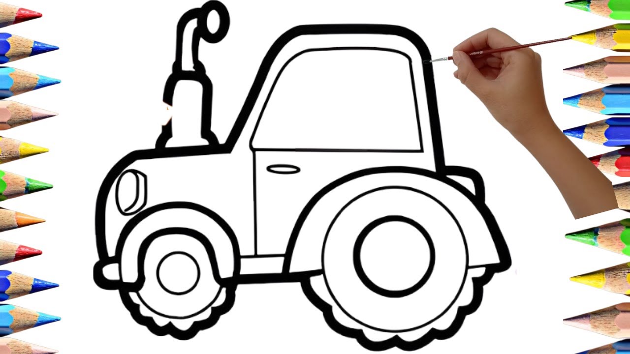 How to Draw a Tractor | Easy Drawing &Painting - YouTube