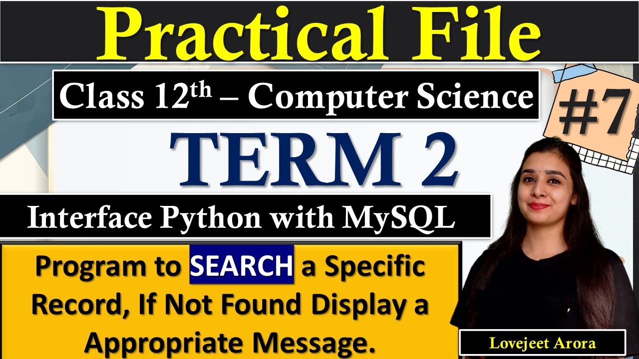 Program To Search Records In Mysql Table Using Python Practical File 3592