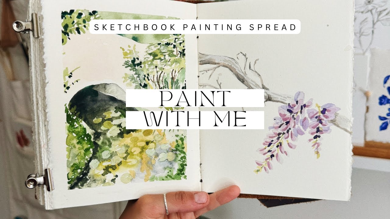 Watercolor Sketchbook Spread: Paint With Me! - YouTube