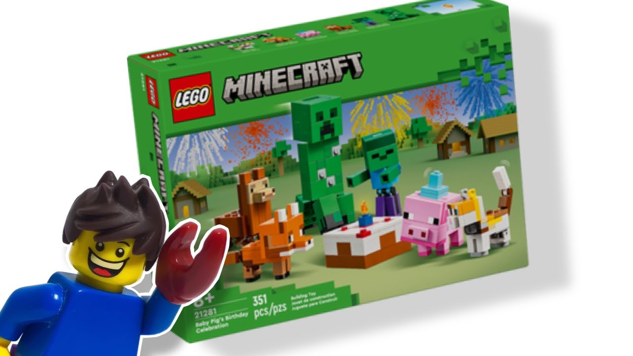 Great Value, Super Cute! - LEGO Minecraft Baby Pig's Birthday - Reveal ...