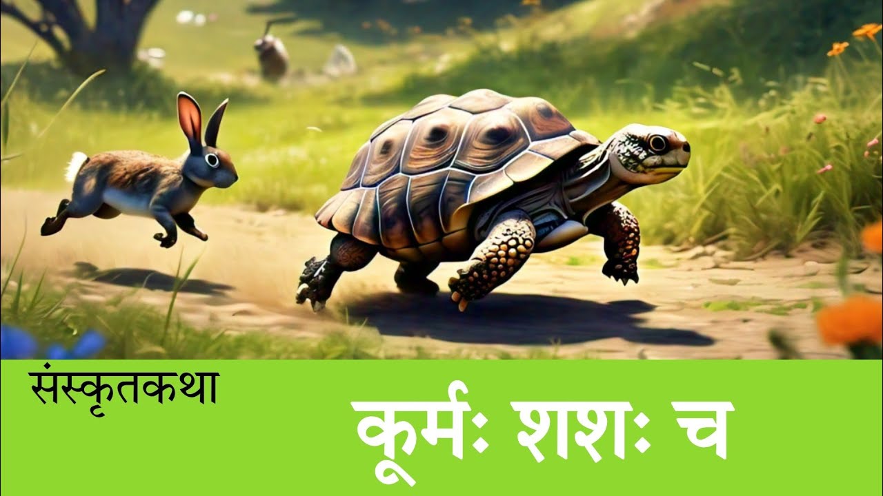 कूर्मः शशः च - संस्कृतकथा | The Rabbit and the Tortoise - Story in ...