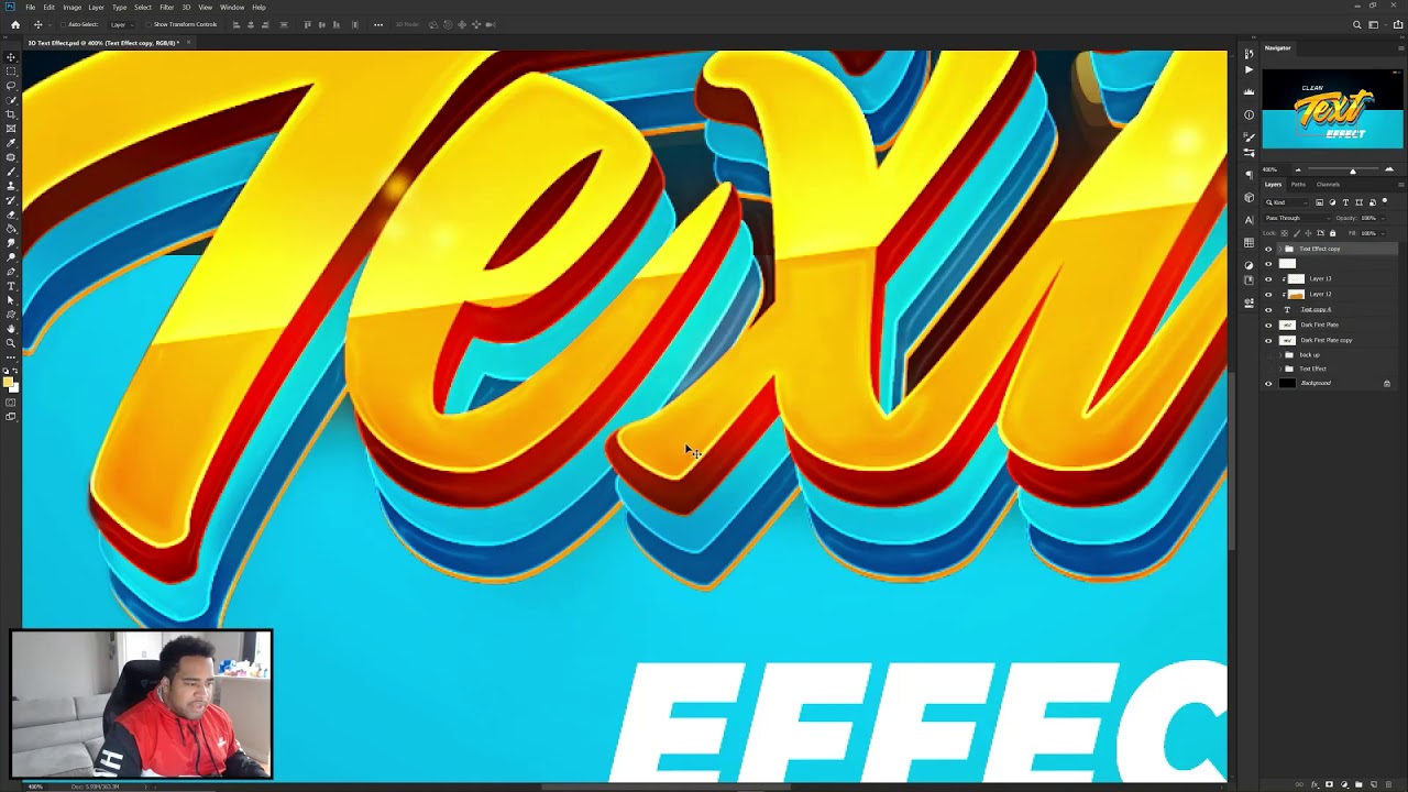 Realistic 3d Text Effect Photoshop Tutorial 2020 Youtube