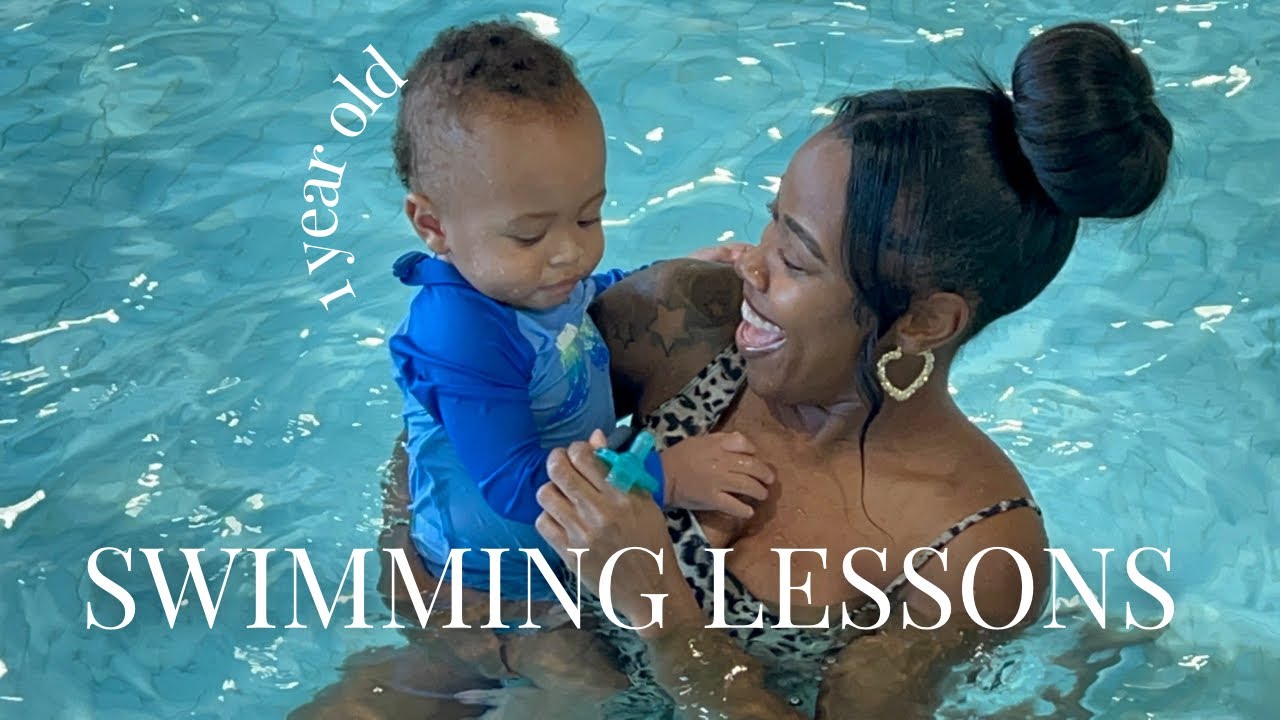 BABIES FIRST SWIMMING LESSONS| 1 YEAR OLD - YouTube