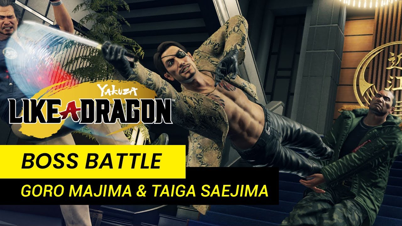 BATTLE AGAINST GORO MAJIMA & TAIGA SAEJIMA | YAKUZA LIKE A DRAGON - YouTube