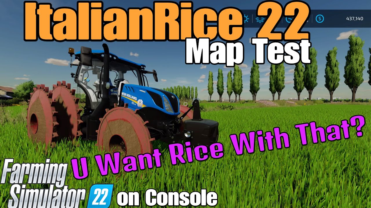 ItalianRice 22 Map Test / on FS22 #1 - YouTube