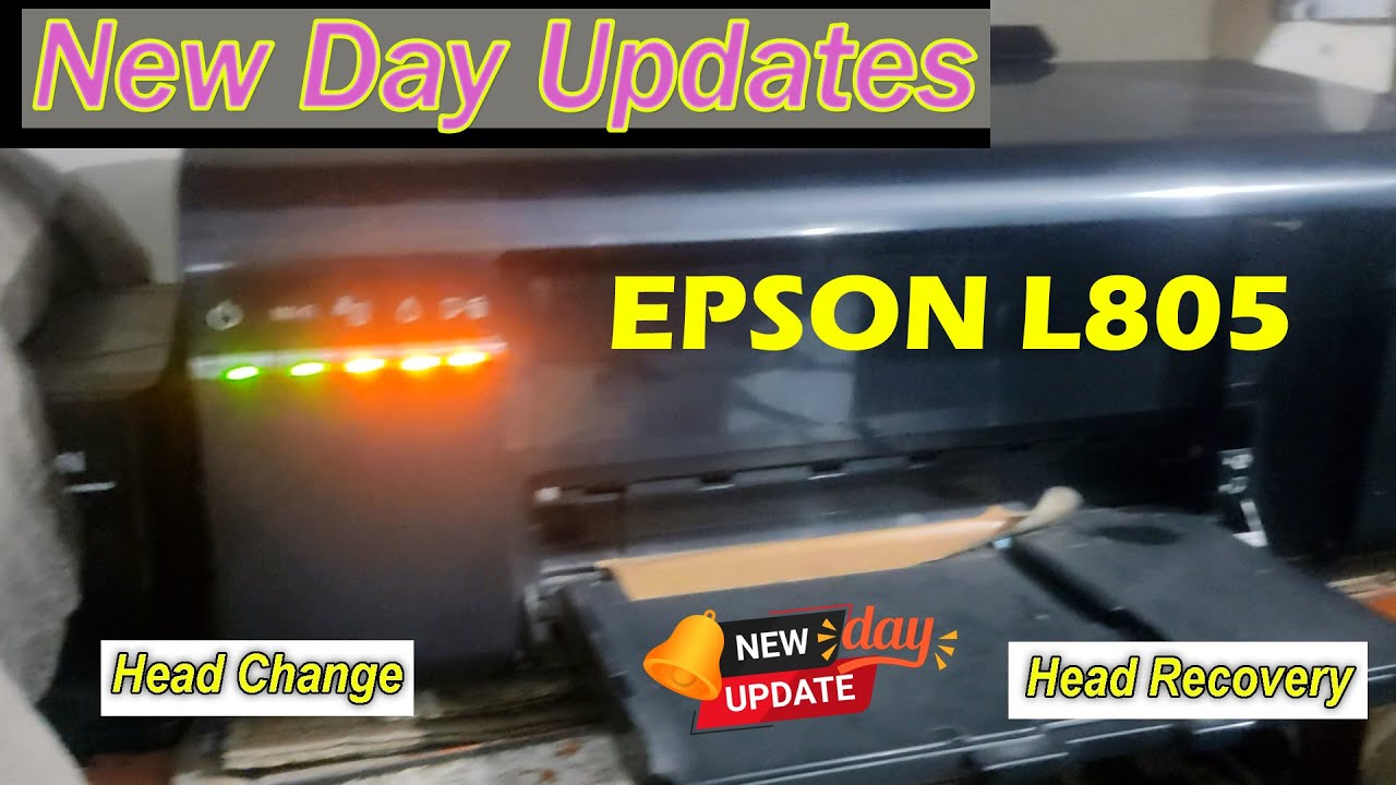 How to repair printer head | Epson l805 head replacement l Clean Epson ...