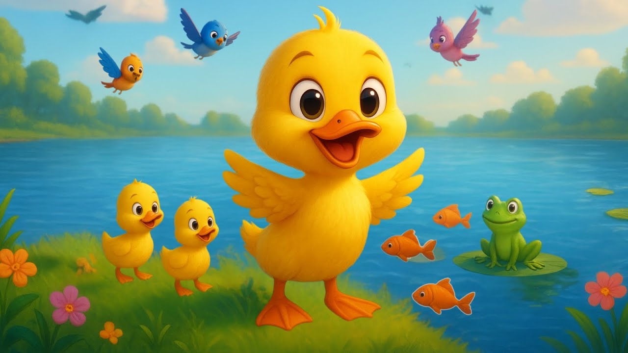 One Little Ducks Learn Song | Nursery Rhymes & Kids Songs - YouTube