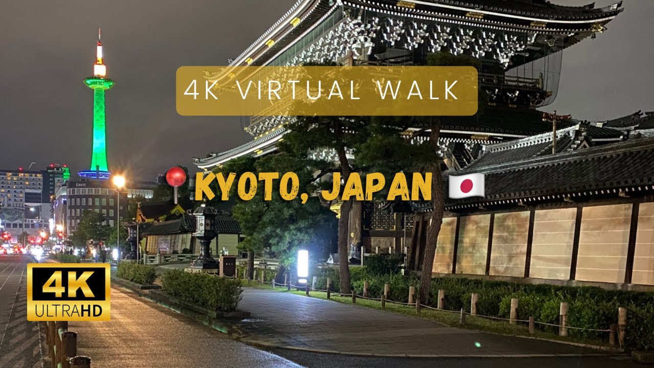 Night Walking Tour at Kyoto, Japan 🇯🇵- POV virtual tour - DJI POCKET 🎥 ...