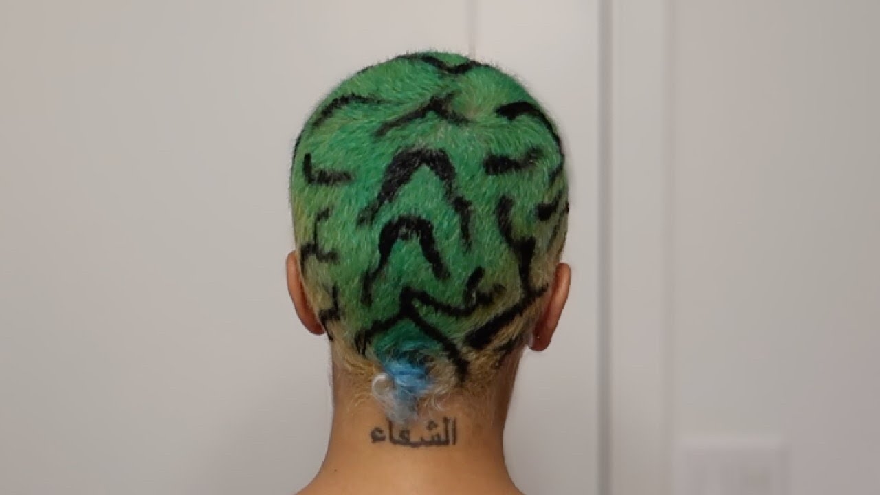 DYEING TIGER PRINT INTO MY BUZZCUT - YouTube