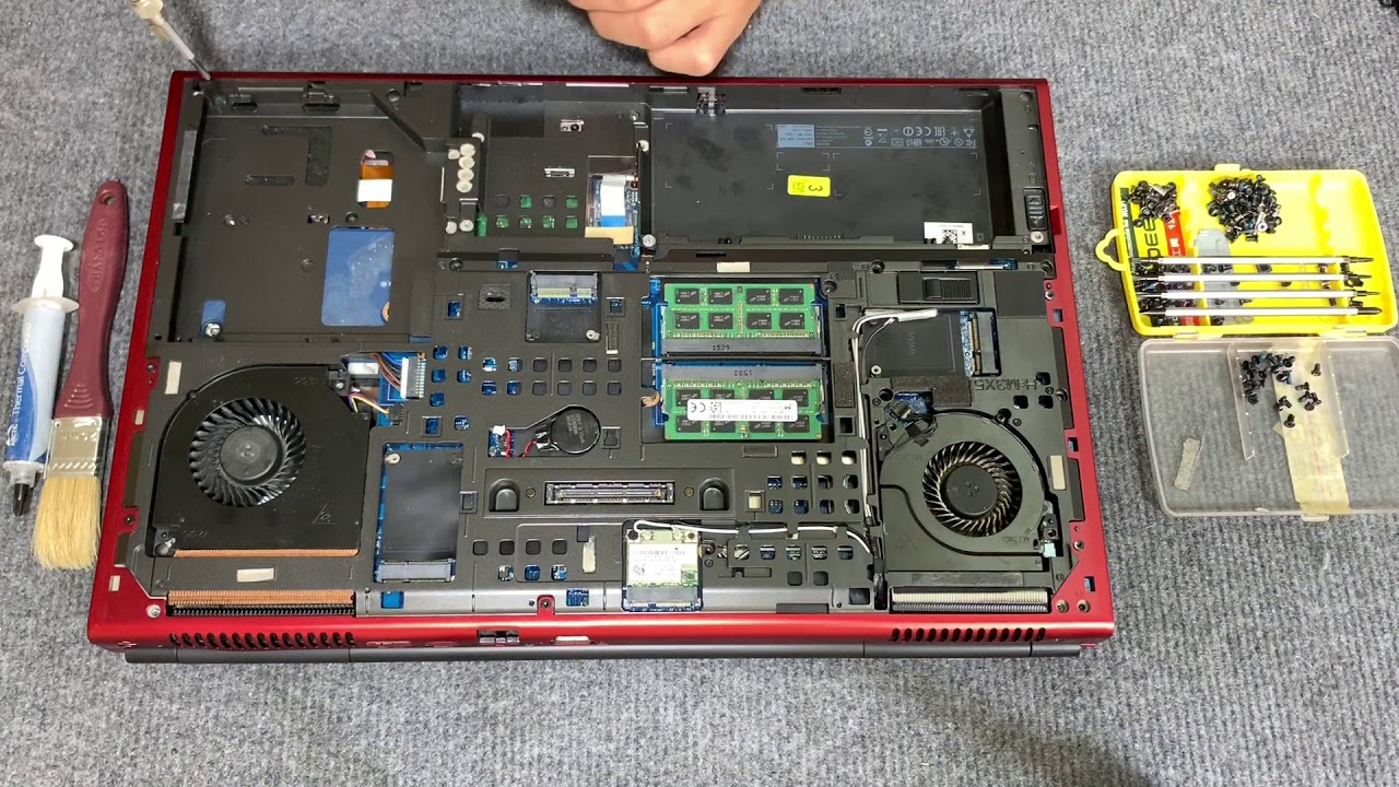 Hướng dẫn tháo lắp Dell Precision M6800 Red covet trát keo Mx-4 ...