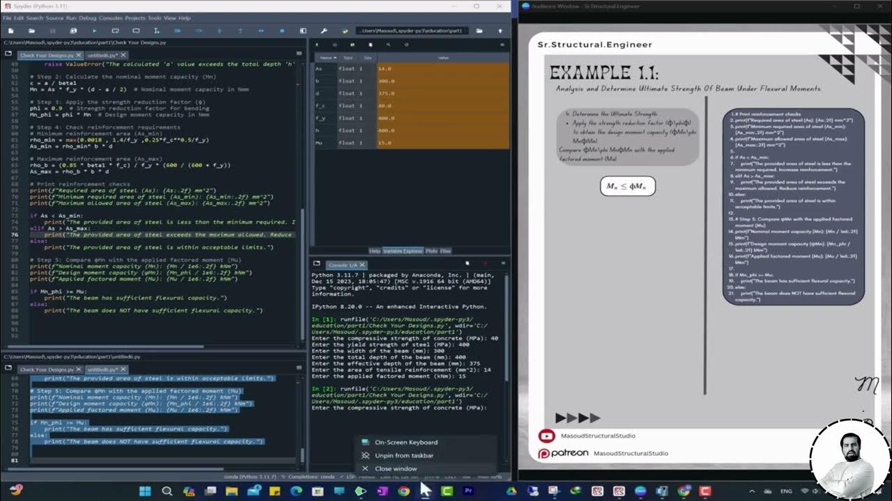 Master Concrete Beam #Design: #python & ACI 318.19 Code Simplified ...