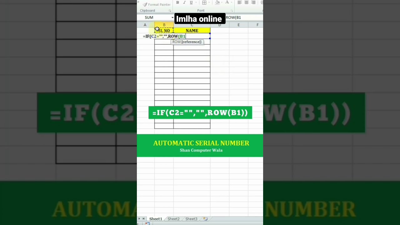 Sr No Automatic Number In Excel YouTube Sr No Automatic Number In Excel YouTube