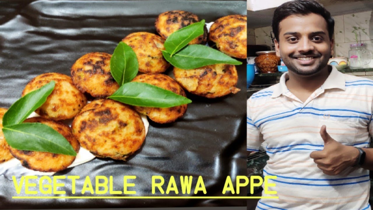 Vegetable Rawa Appam | how to make Sooji Appe | Veg Paniyaram | Sooji ...