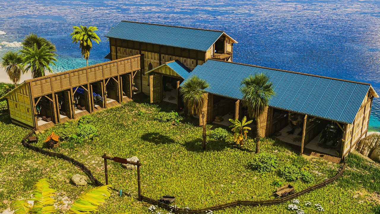 I Built Greek Stables on Astraeos in ARK: Survival Ascended! - YouTube