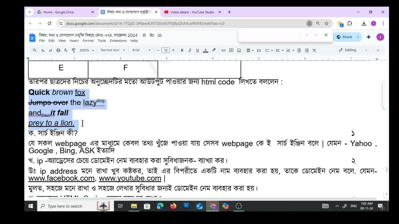 ICT Board Question (Chapter 4 , HTML ) Solution 2023 , 2019 (Barishal and Comilla ) - YouTube