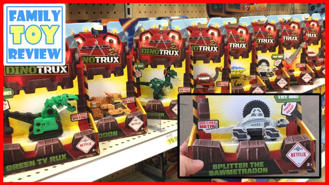 DinoTrux Toys - Splitter Sawmetrodon, Hydrodon, Gluphosaur, Rollodon ...