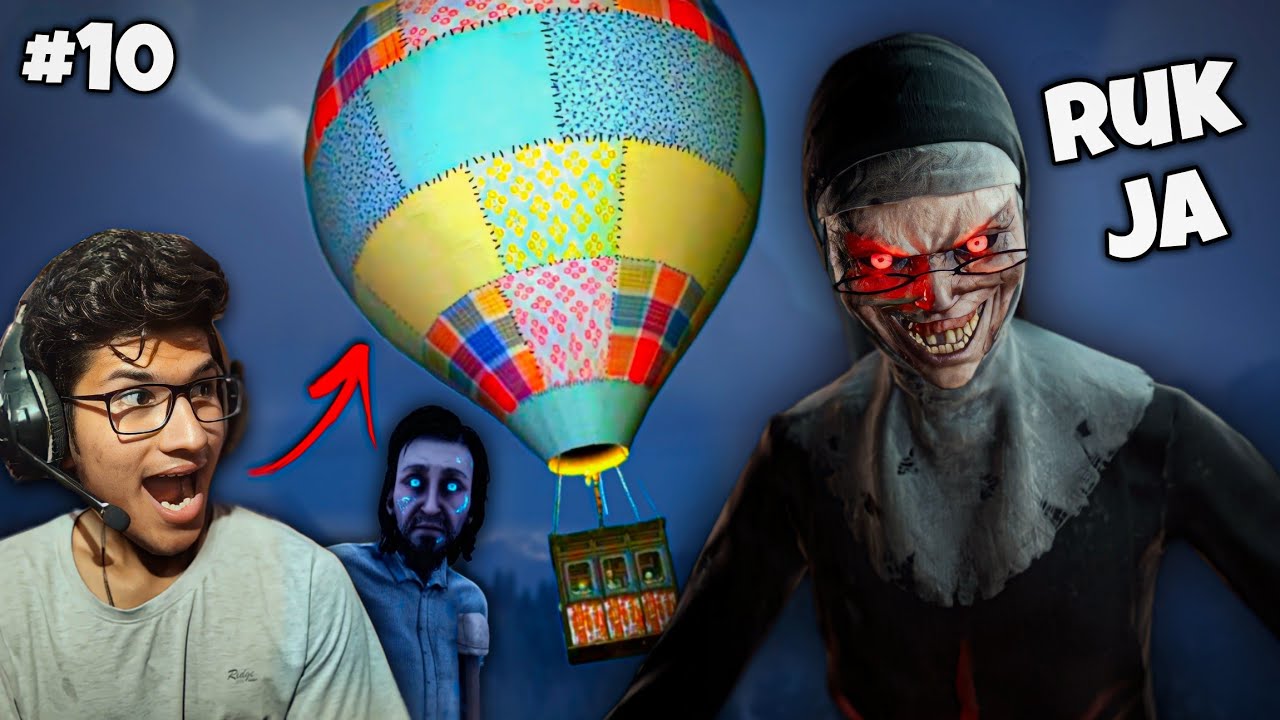 Epic Balloon Escape with Kids in Evil Nun The Broken Mask - YouTube