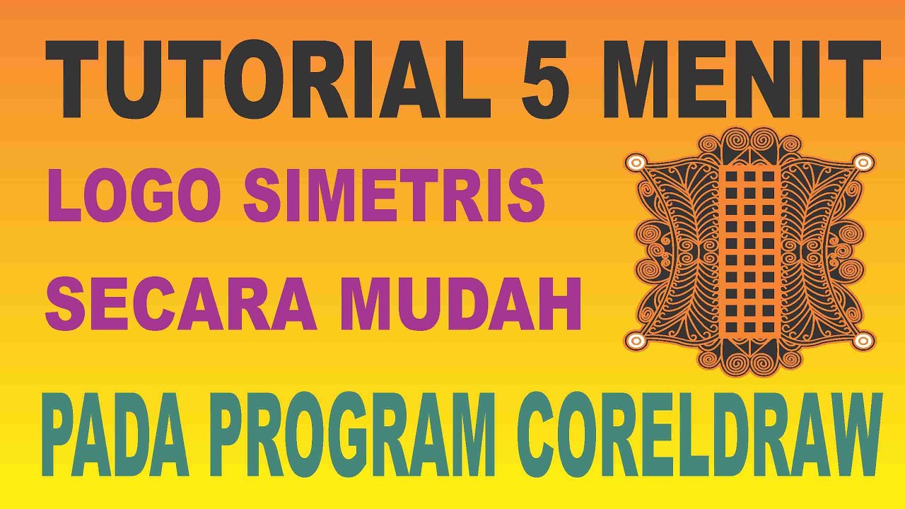Tutorial 5 menit membuat logo simetris pada program Coreldraw - YouTube