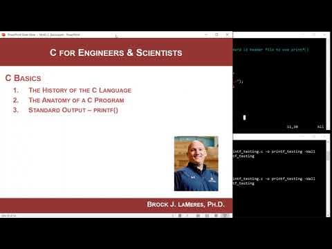 3.1(b) - Standard Output in C using printf() - YouTube