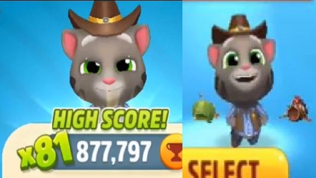 Talking Tom Cat RUN gold #33. Cartoon video game for children. Marathon ...