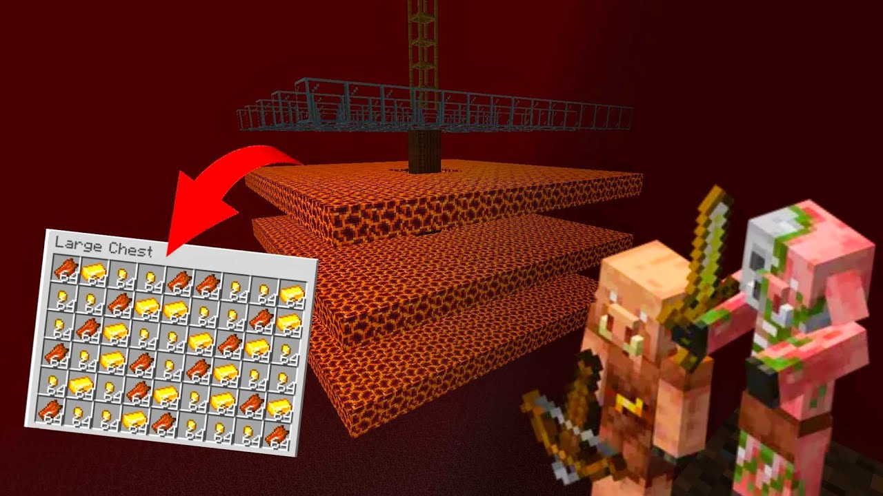 Building a Gold Farm on the Nether Roof in our Lunar Town - YouTube
