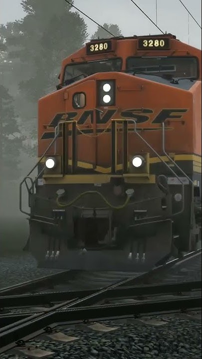 BNSF ES44C4 Number #3280 Leads A Fast Manifest With 2 SD40-2's Across The Diamond.#trains #tsw3 ...