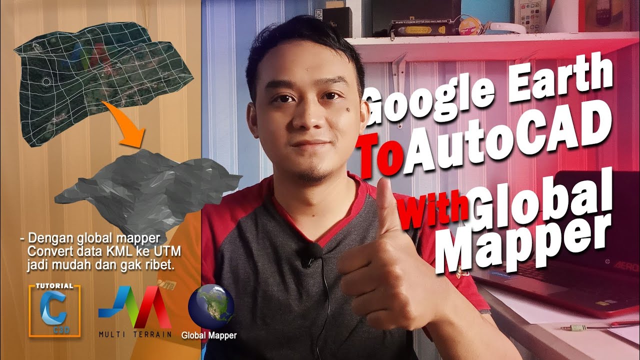 Cara Convert Google Earth ke Autocad dengan Global Mapper - YouTube