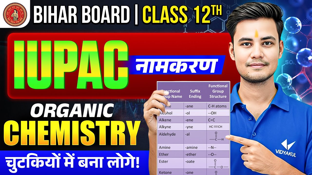 IUPAC नामकरण (IUPAC Nomenclature) | Complete Organic Chemistry Class 12 ...