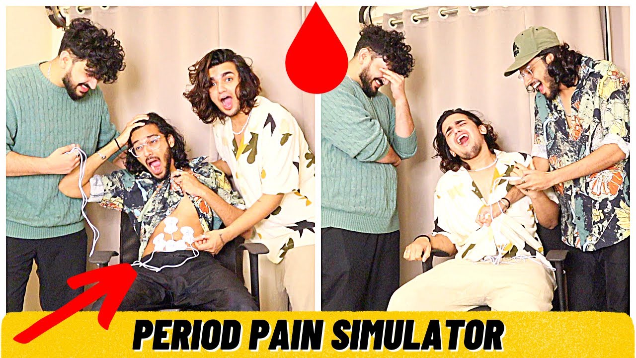 Boys Try PERIOD PAIN SIMULATOR For The First Time! *Painful* - YouTube