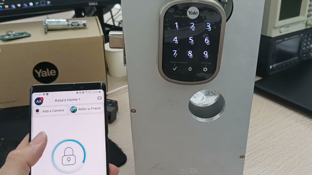 Smart Lock Yale YRD256 with myQ app (Chamberlain Group) - YouTube