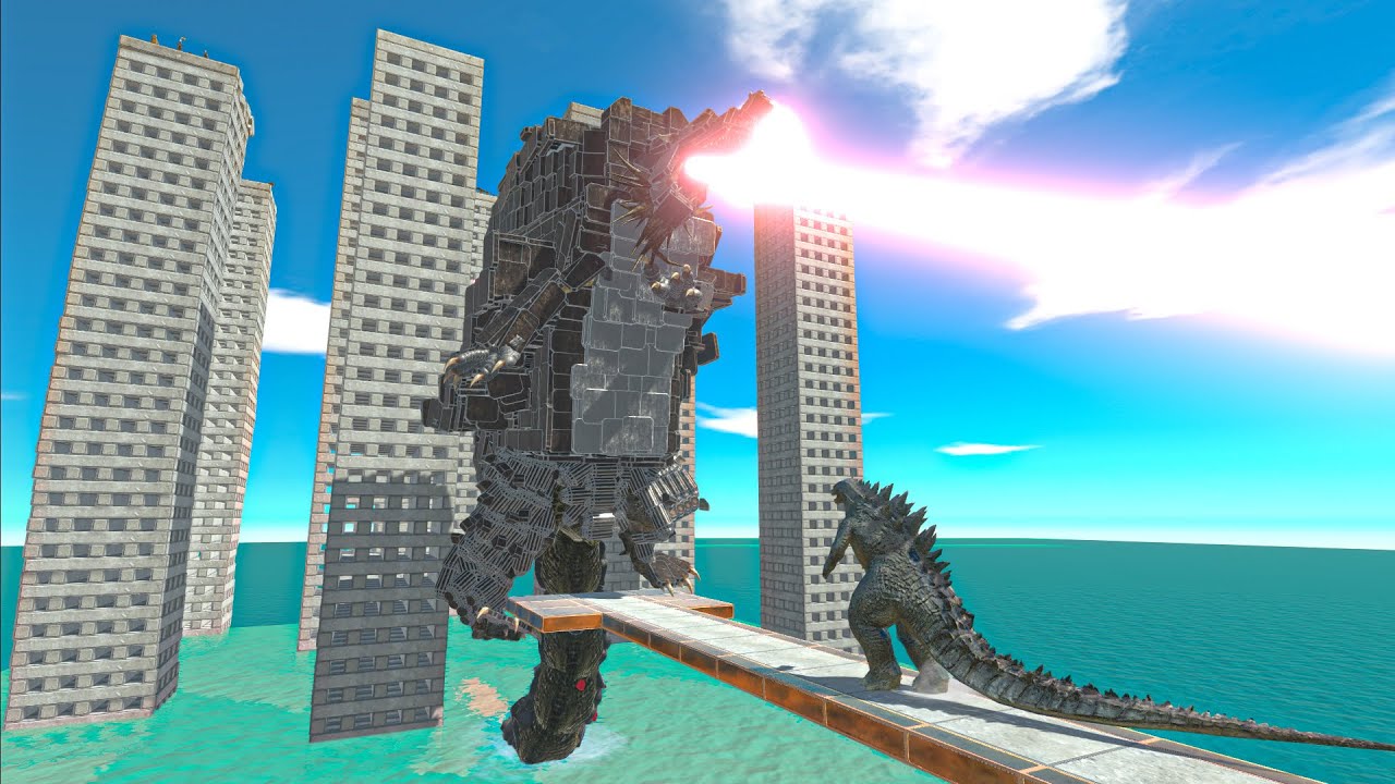 Godzilla Breath Destroys Buildings - Animal Revolt Battle Simulator ...