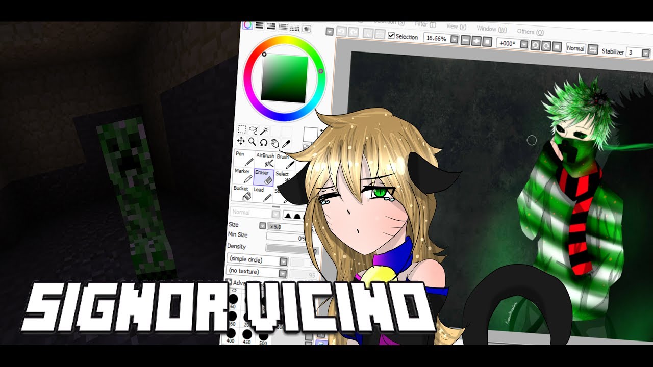 [SPEEDPAINT] Minecraft Mob Creeper-Signor vicino! OnO #3 - YouTube