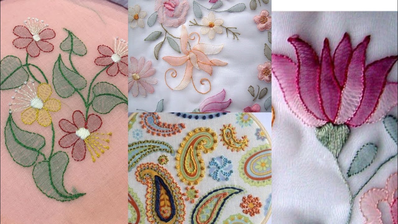 shed work and kachi kadhai design hand embroidery design - YouTube