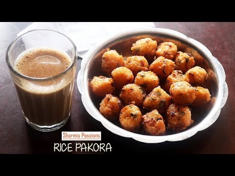 Rice Pakora Recipe | Rice Pakoda Recipe - Sharmis Passions