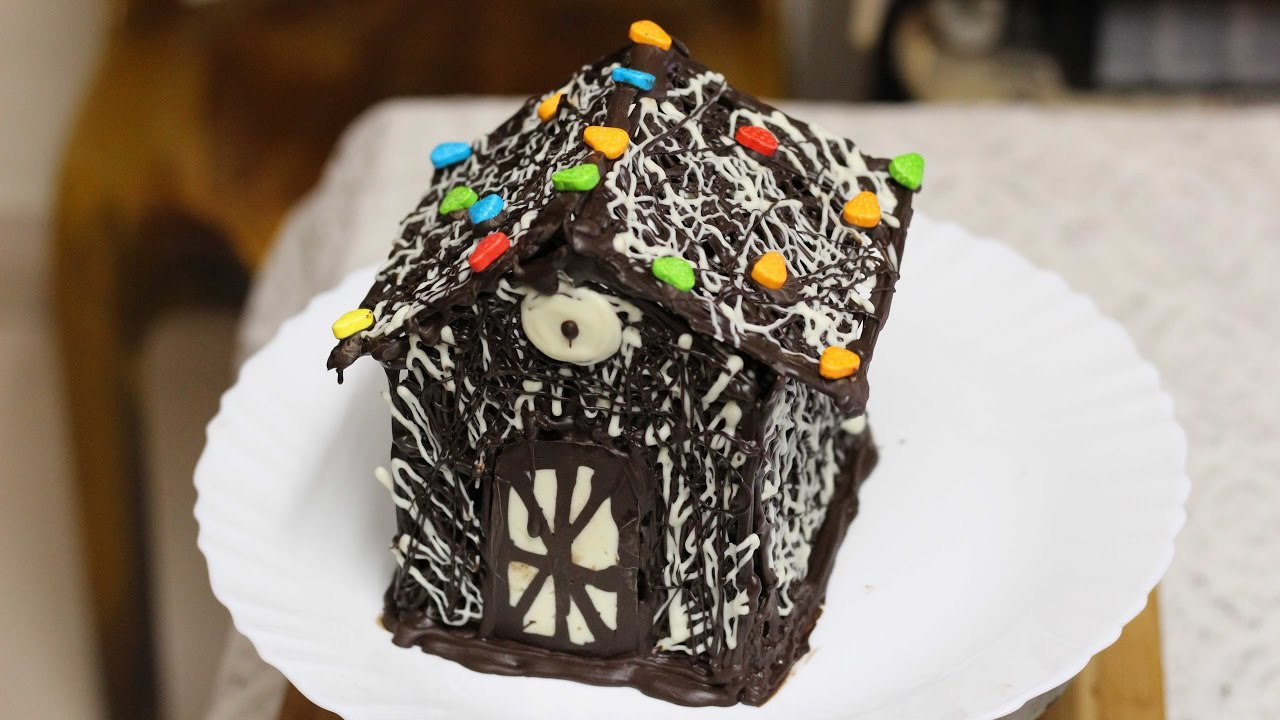 How to make a Gorgeous Home-Sweet-Home with Chocolate - YouTube