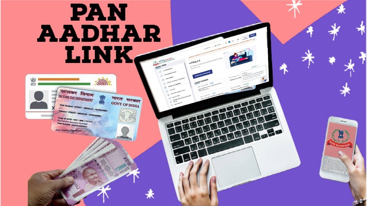 PAN +Aadhaar link online payment challan Rs 1000 | how to link pan card ...