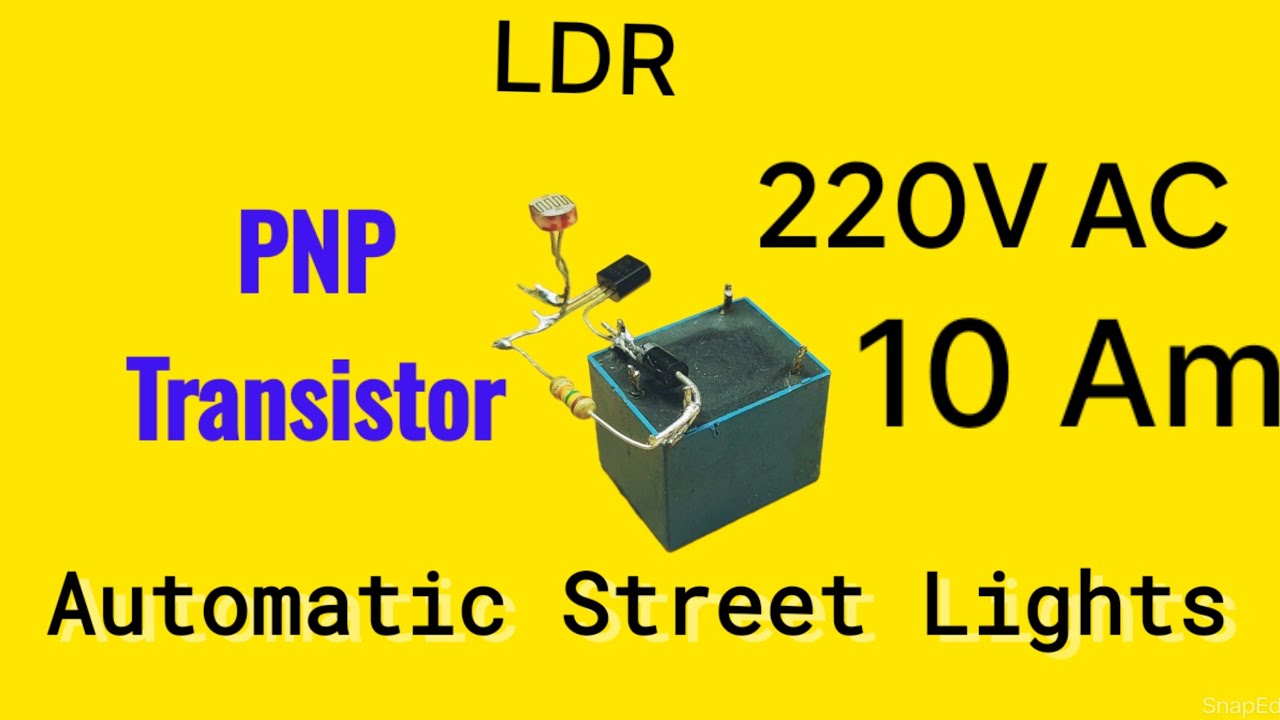 Simple Automatic Night Lamp 🌙 🌃 auto on using PNP transistor Project ...