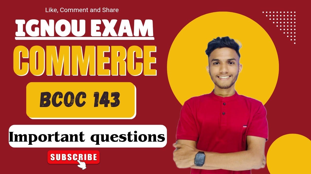 BCOE 143 FINANCE MANAGEMENT | BCOM | Important question | IGNOU WALAY ...