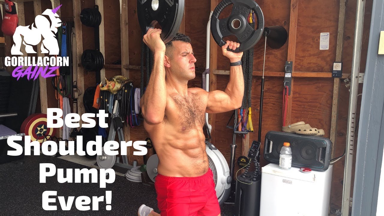 🔥THE BEST SHOULDERS PUMP EVER!⁣ | BJ Gaddour Men's Health Delts ...