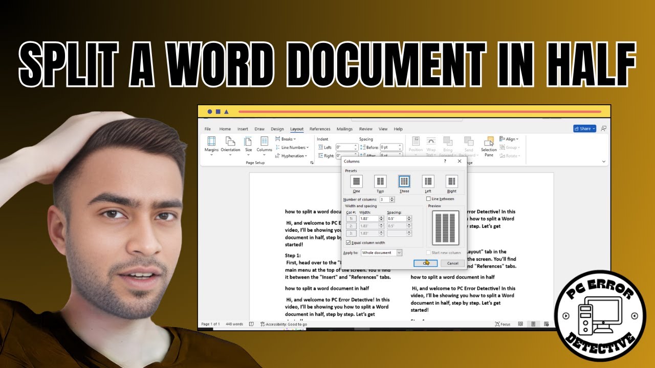 How to Split a Word Document in Half - Quick Tutorial {2025} - YouTube