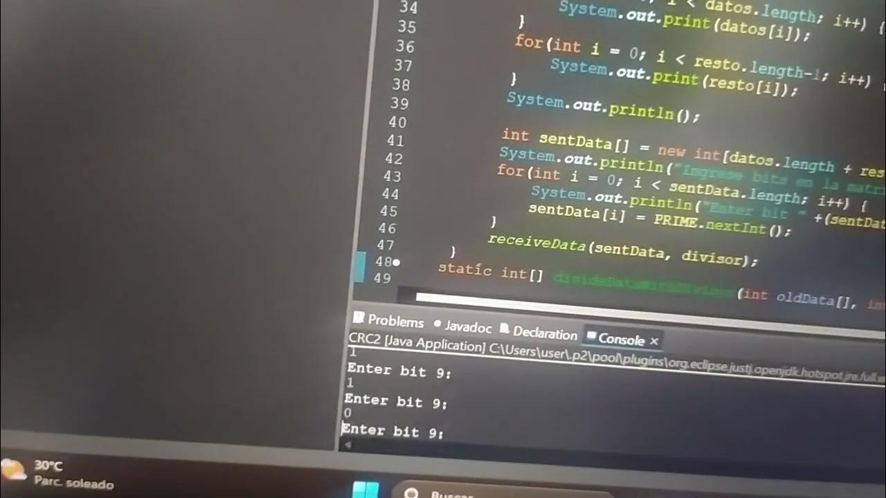 Código de detección de errores en JAVA con el método CRC - YouTube