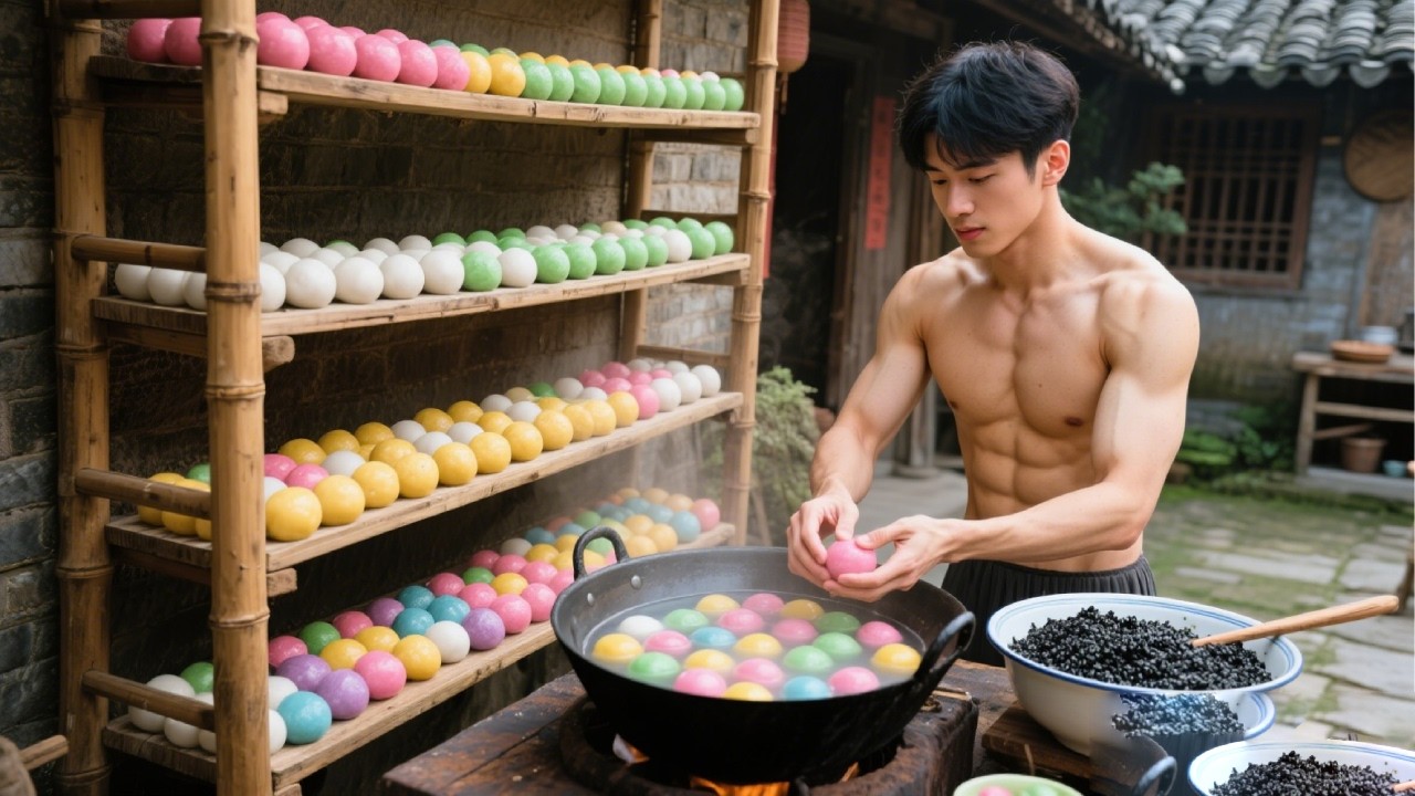 Handcrafting Colorful Sweet Rice Balls: Soft, Smooth, And Sweet With ...