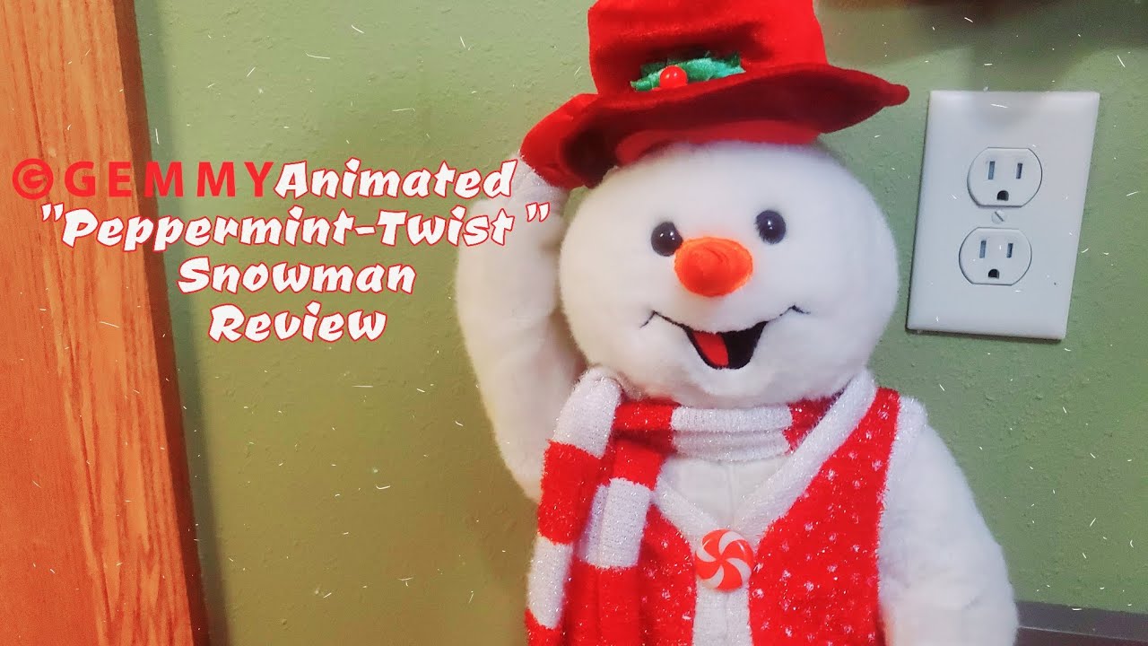 Gemmy Animated "Peppermint-Twist" Snowman Review!! - YouTube