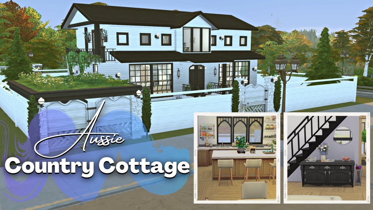Aussie Country Cottage🌳 | The Sims 4 (No CC) | Speed Build - YouTube