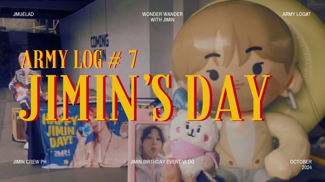 ARMY Log #7 | Jimin's Day at Wonder Wander with Jimin - YouTube