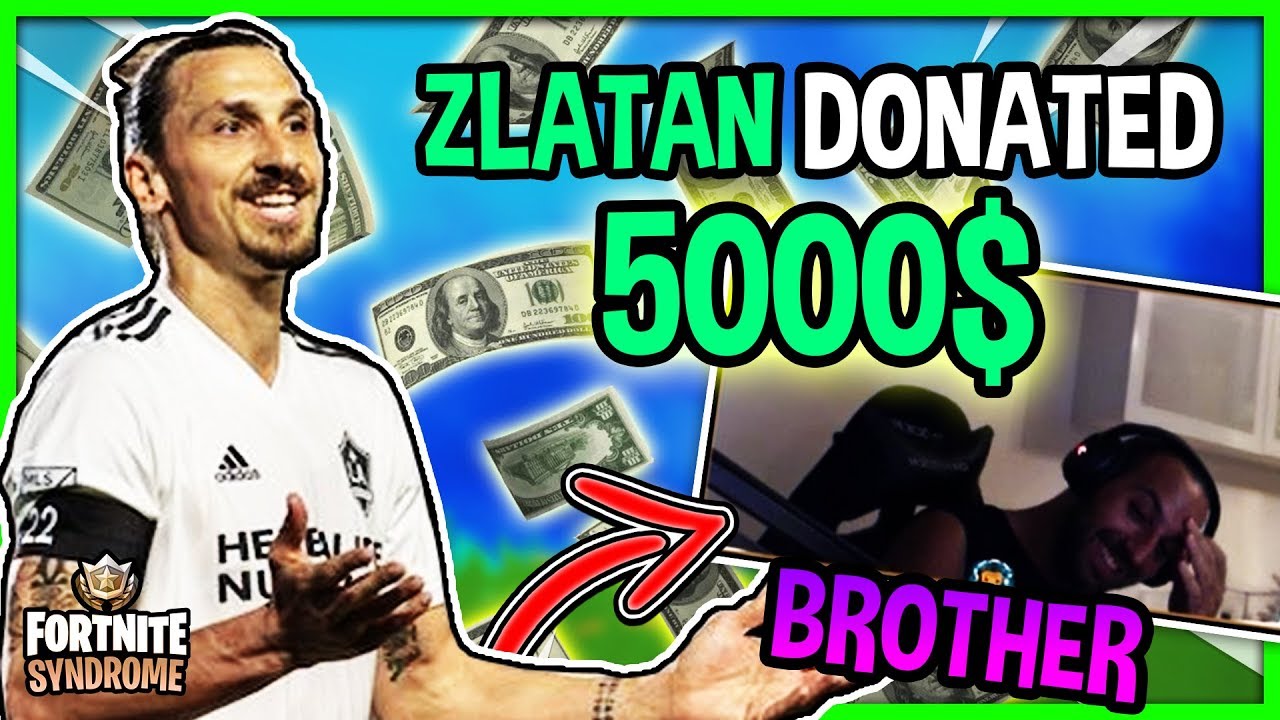 ZLATAN IBRAHIMOVIC DONATES 5000$ TO HIS BROTHER LIVE ON STREAM! - YouTube