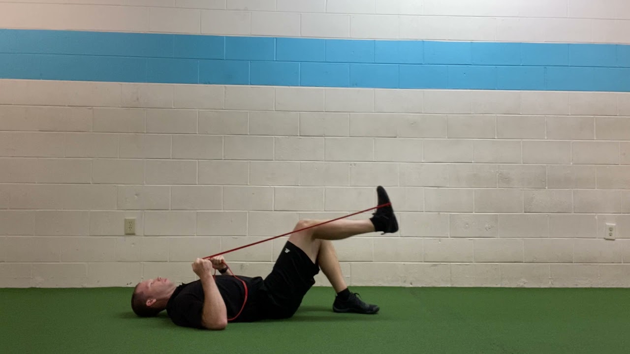 Savannah Personal Trainer- Supine Band Leg Press - YouTube