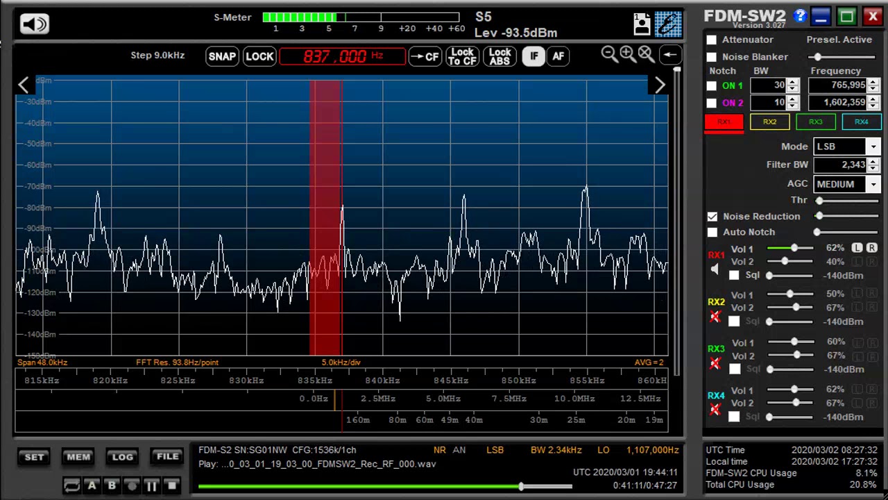 837 kHz DYFM Mar 01,2020 1943 UTC - YouTube